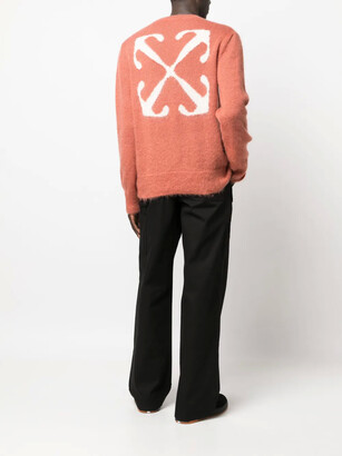 Off-White intarsia Arrow jumper - ShopStyle Crewneck Sweaters