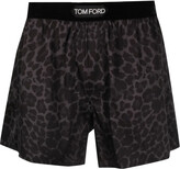 Tom Ford Leopard-Print Silk Boxers - ShopStyle