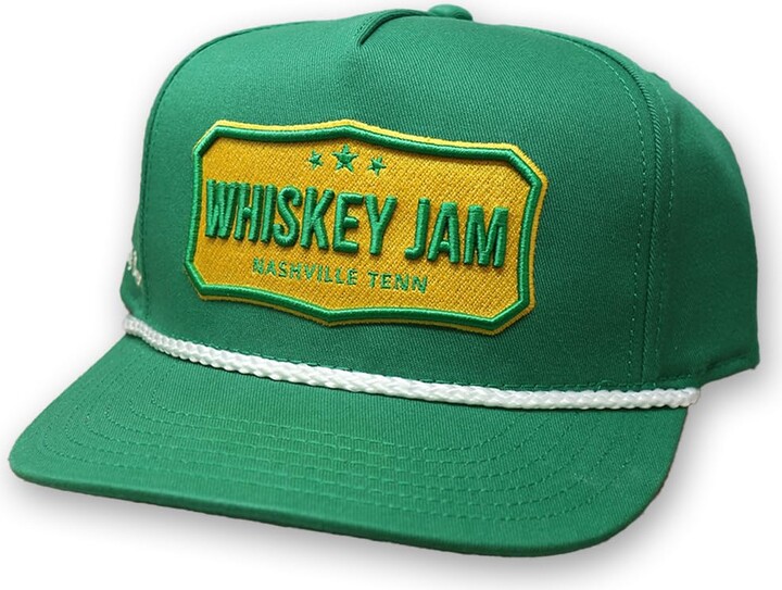 Whiskey Jam Billy Bob Green 5-Panel Adjustable Snapback Roper Hat - ShopStyle
