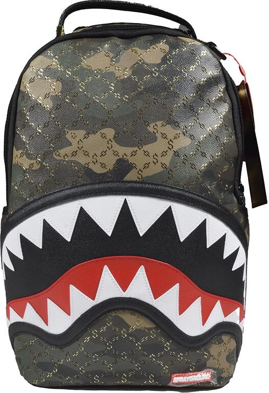 Sprayground Camouflage leather $ Pattern Over Backpack - ShopStyle