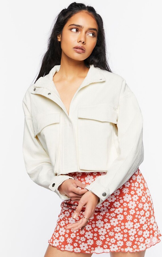 Forever 21 Corduroy Cropped Jacket - ShopStyle