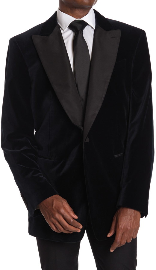 Thomas Pink Velvet & Satin Notch Collar Evening Jacket - ShopStyle ...