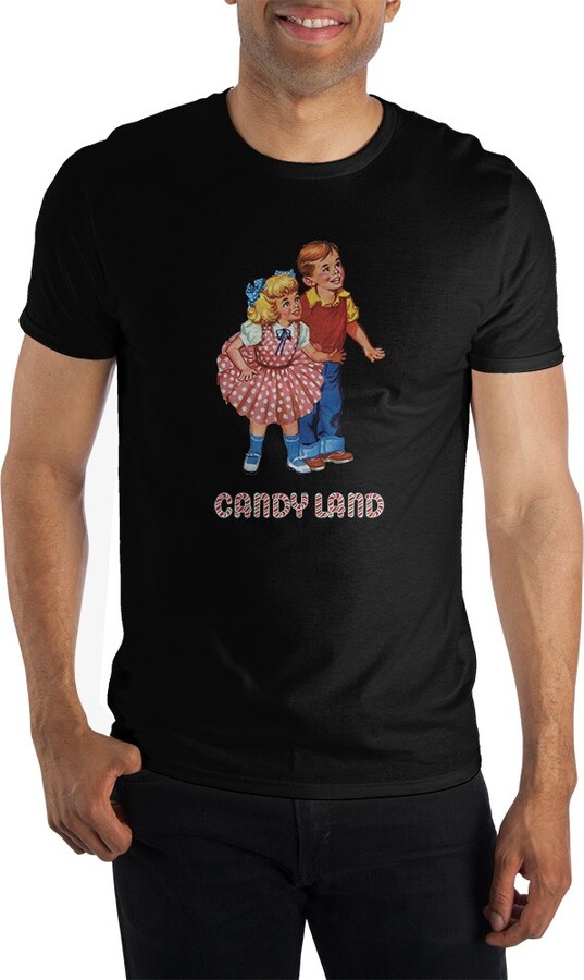 Candy Land Candyland Board Game Retro Mens Black Graphic Tee-Small ...