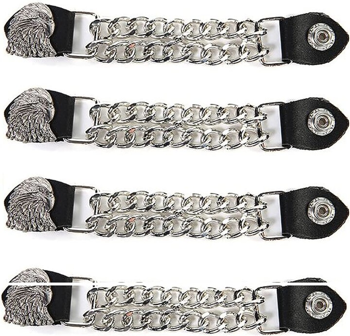 GARGOYLE BELLS Motorcycle Vest Extenders Set Biker Vest Chain with ...