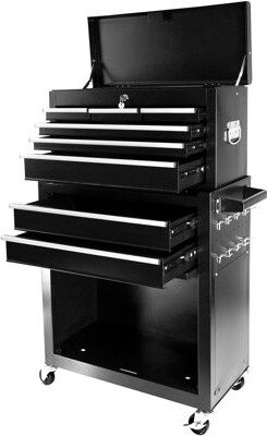 17 Stories Tool Chest, 8-drawers Rolling Tool Storage Cabinet With Detachable Top, Tool Box With ...