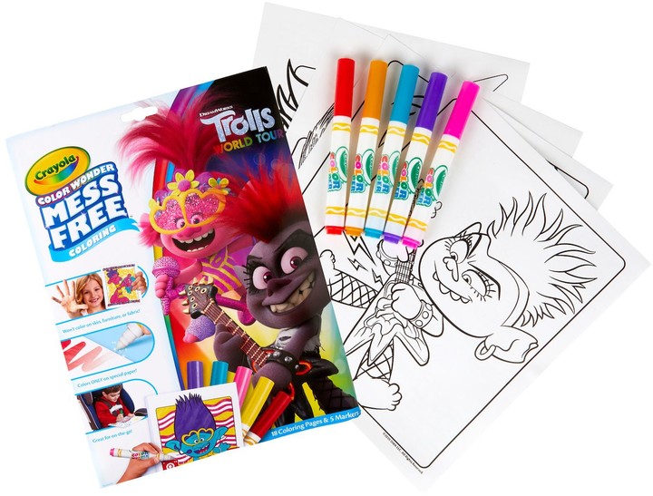 Crayola DreamWorks Trolls World Tour Color Wonder Coloring Pad ...