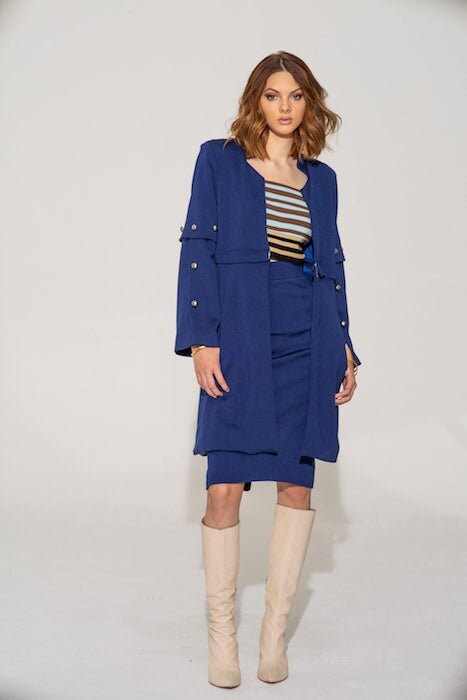 Lahive NICOLETTE Multi Jacket In Cobalt Knit - ShopStyle