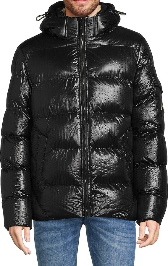 Point Zero by Maurice Benisti Seersucker Hooded Puffer Jacket - ShopStyle