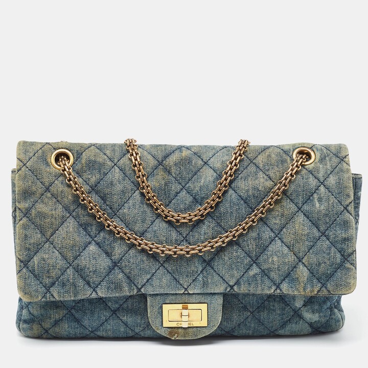 Chanel Quilted Denim Classic 227 Reissue 2.55 Flap Bag - ShopStyle