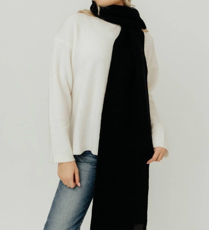 Anine Bing Hannah Scarf In Black - ShopStyle Scarves & Wraps