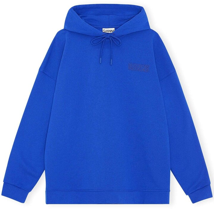 Ganni Software Isoli Hooded Sweatshirt in Daphne - ShopStyle