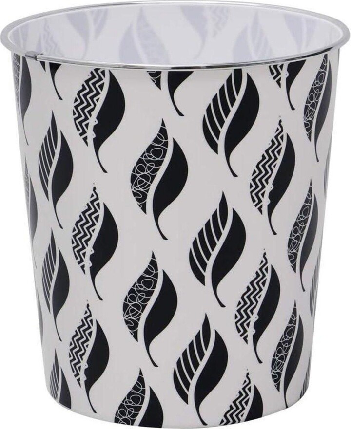 MANTRARAJ 2.5L Small Leaves Plastic Waste Paper Bin Basket Open Top ...