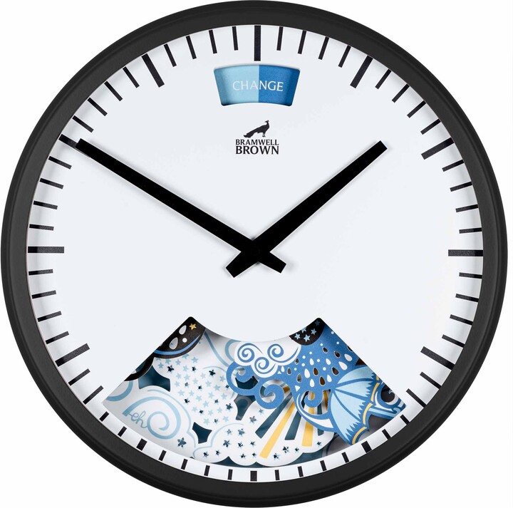 Bramwell Brown Clocks Black Papercut Clouds Weather Clock By Emily ...