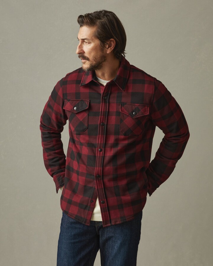 American Giant Redwood Fleece Overshirt - Oxblood Plaid - ShopStyle ...