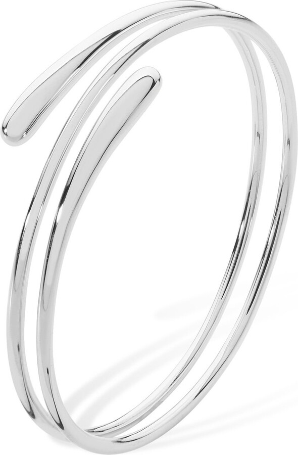 Lucy Quartermaine Women's Silver Coil Drop Bangle - ShopStyle Bracelets
