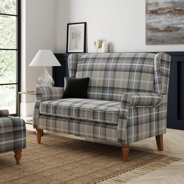 Dunelm Oswald Small 2 Seater Sofa Grey Oswald Wingback - ShopStyle
