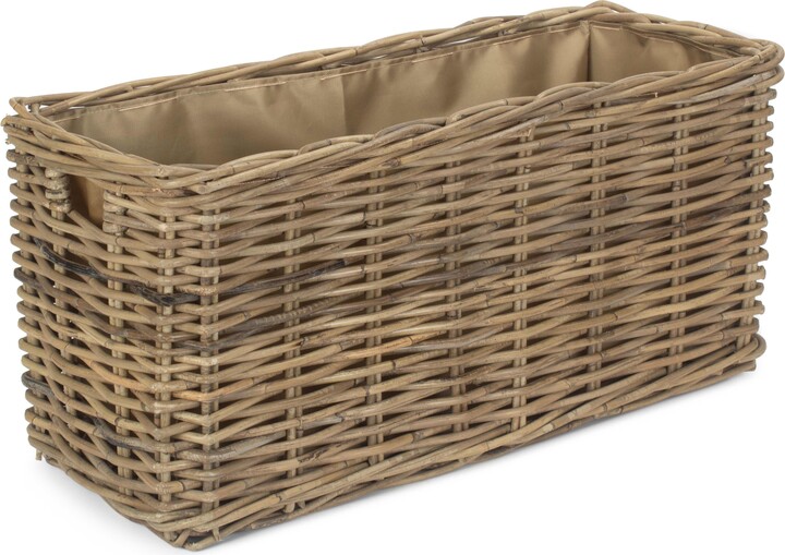 Red Hamper Rattan Small Under Bench Basket With Cordura Lining - ShopStyle