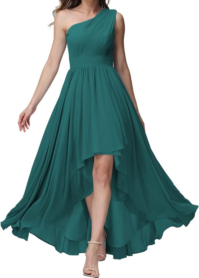JAEDEN Evening Dresses Long One Shoulder Bridesmaid Dress A-line Prom ...