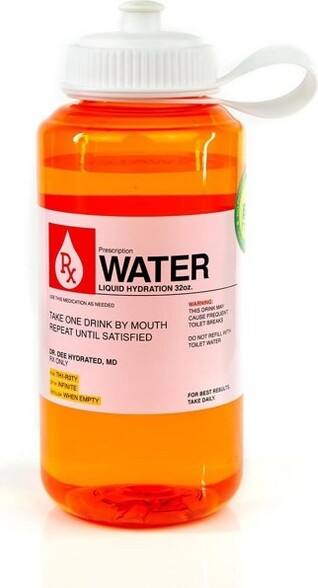 Just Funky Prescription Water 32 Oz Plastic Water Bottle With Lid ...