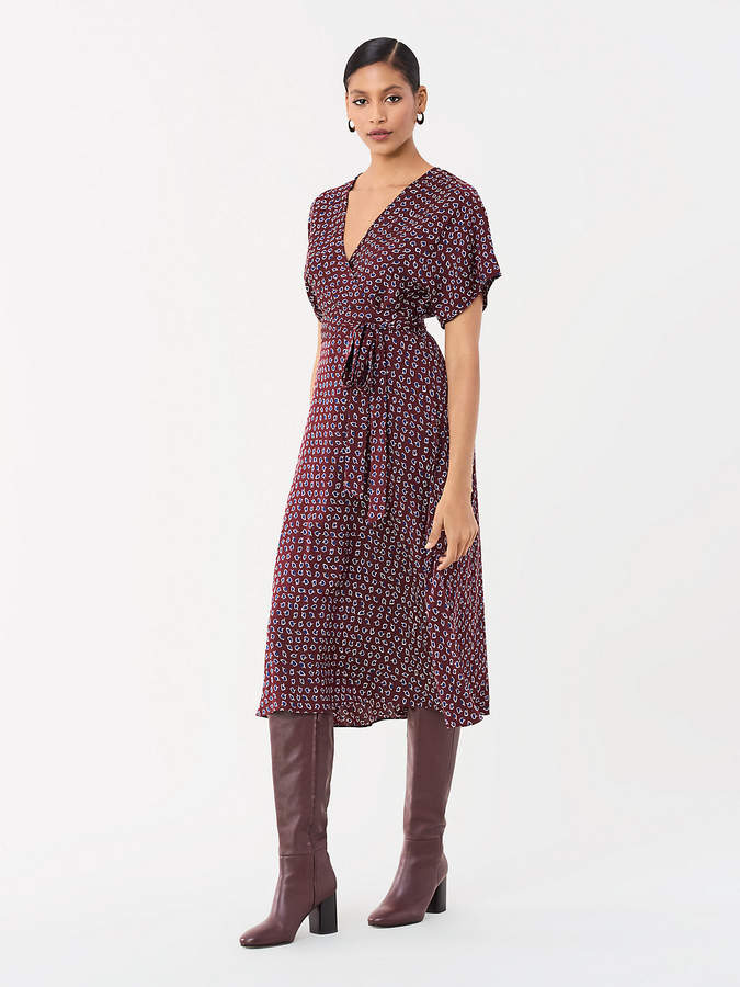 Diane von Furstenberg Kelsey Stretch Georgette Midi Wrap Dress - ShopStyle