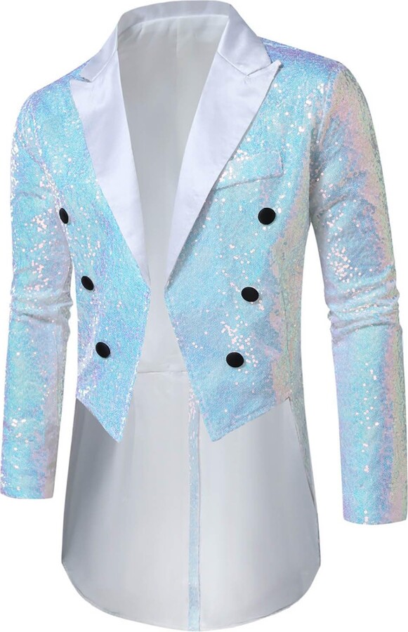 DACONGMING Sequin Jacket Men's Carnival Costume Men's Party for Men ...