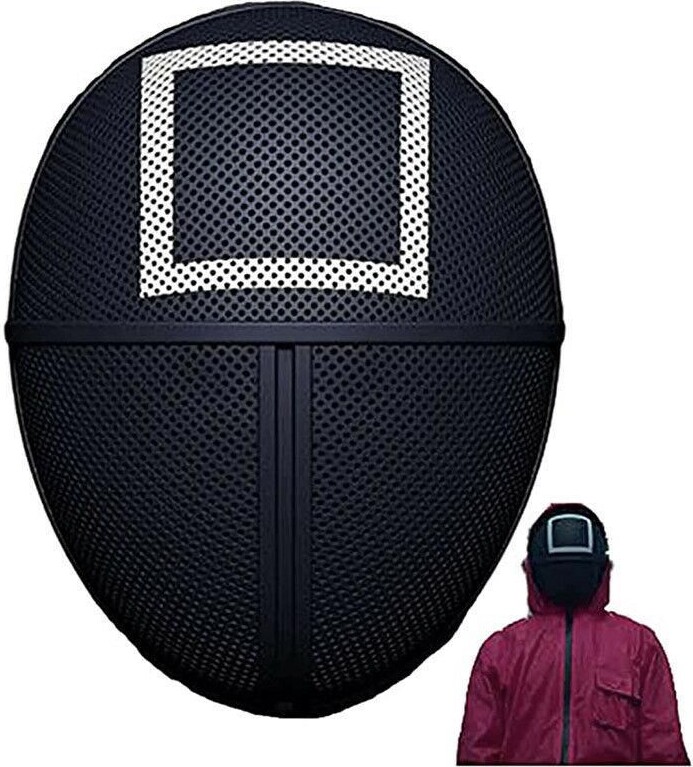 Dyzi Squid Game Square Mask - Full Face Cosplay Mask for Halloween ...