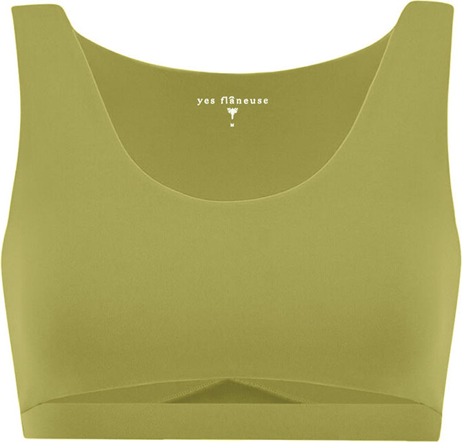 Yes Flâneuse Marcela Top With Window Cleavage Golden Lime - ShopStyle