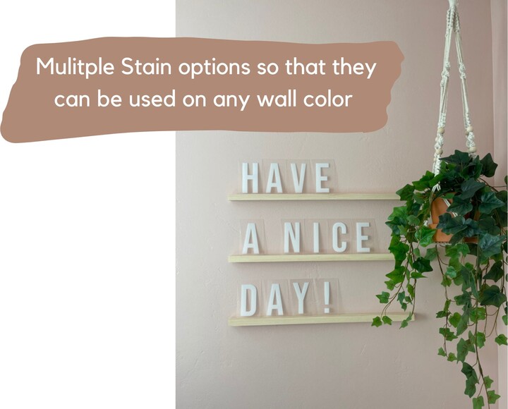 Etsy 3 Letter Ledge Set | Modern Wall Decor 40" Ledges With Acrylic ...