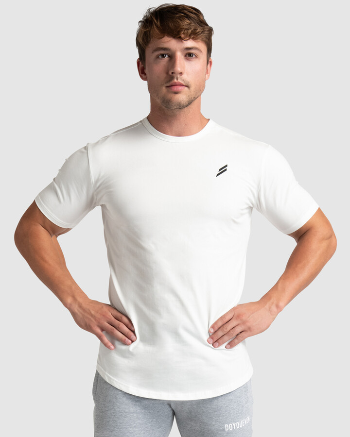 Doyoueven Men's White Training - Mark Drop Tee V3 - ShopStyle Activewear