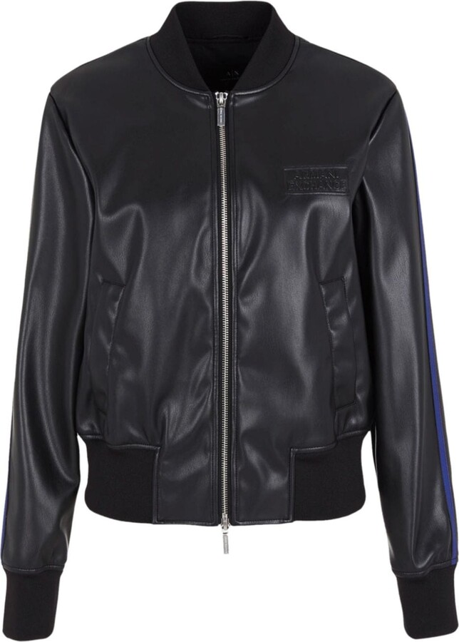 Armani Exchange Logo-Embossed Bomber Jacket - ShopStyle