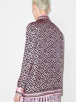 Versace La Greca silk shirt - ShopStyle Tops