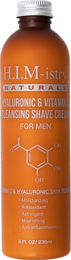 HIM-istry Naturals - Hyaluronic & Vitamin C Cleansing Shave Cream ...