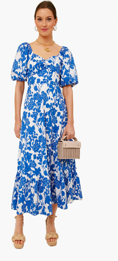 Hyacinth House Blue Floral Seaport Midi Dress - ShopStyle