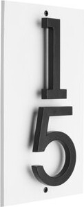 Whitehall Products Floating Stand-Off 2-Number Vertical Sign, White /W ...