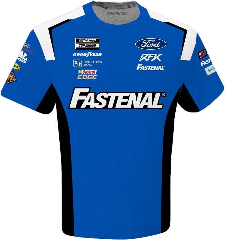 Men's RFK Racing Blue Chris Buescher Fastenal Sublimated Uniform T ...