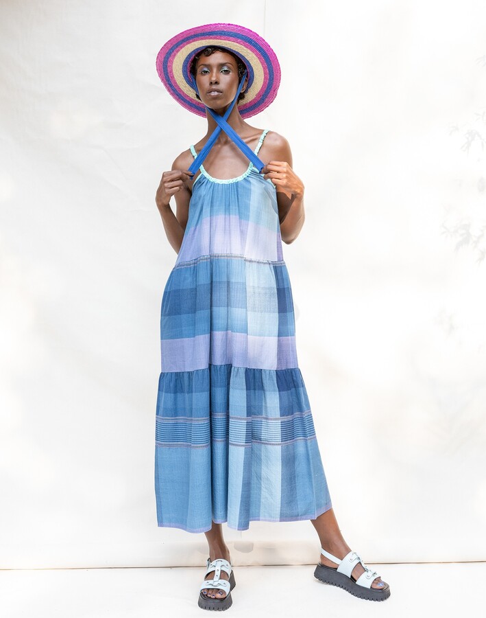 Madewell abacaxi Tie-Strap Tiered Maxi Dress - ShopStyle