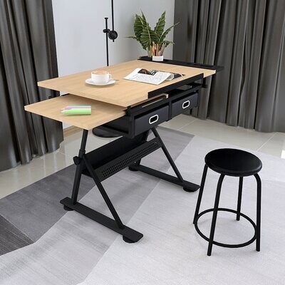 Inbox Zero Height Adjustable Draft Desk Drawing Table Desk - ShopStyle