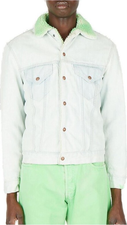 Notsonormal Look Inside Buttoned Denim Jacket - ShopStyle