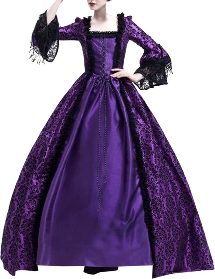 Alwyeans Victorian Fancy Dress for Women UK Clearance Vintage Retro ...
