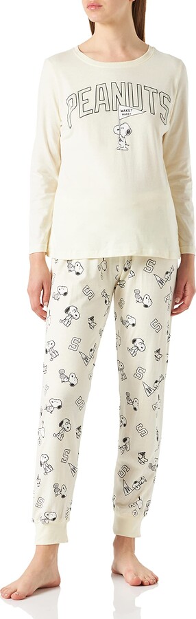 Peaunuts Women's Snoopy Shhh Sleeping Pajama Set - ShopStyle Pyjamas
