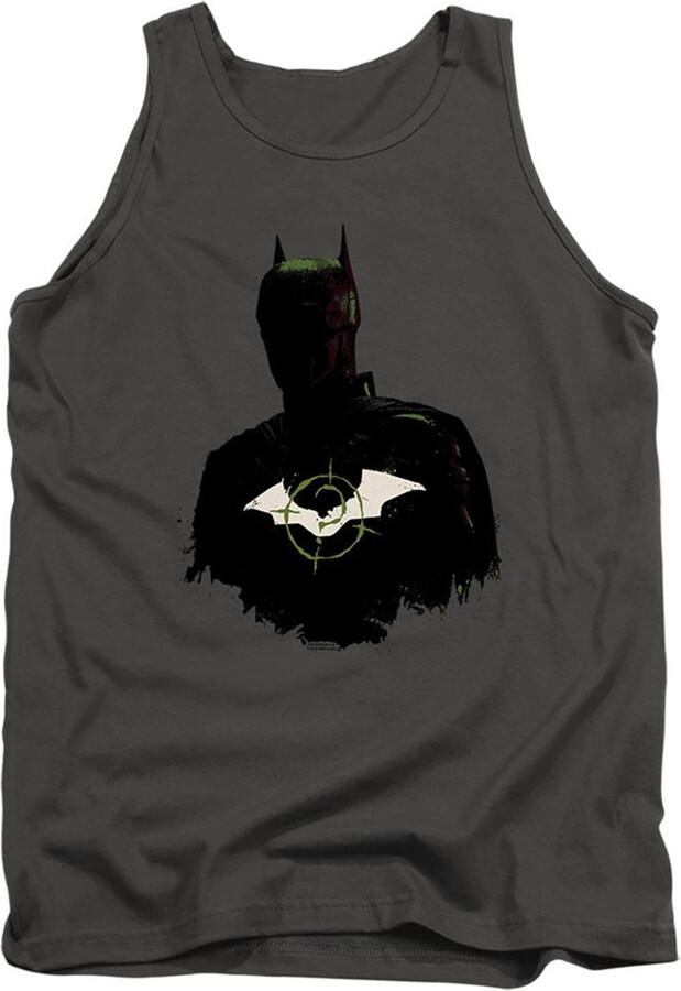 Gildan The Batman Silhouette With Riddler Logo Adult Tank Top ...
