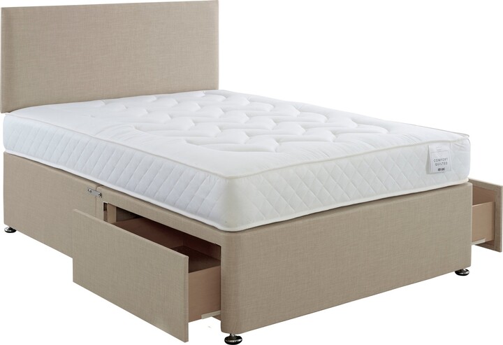 Dunelm Comfort Divan Bed with Mattress Brown - ShopStyle