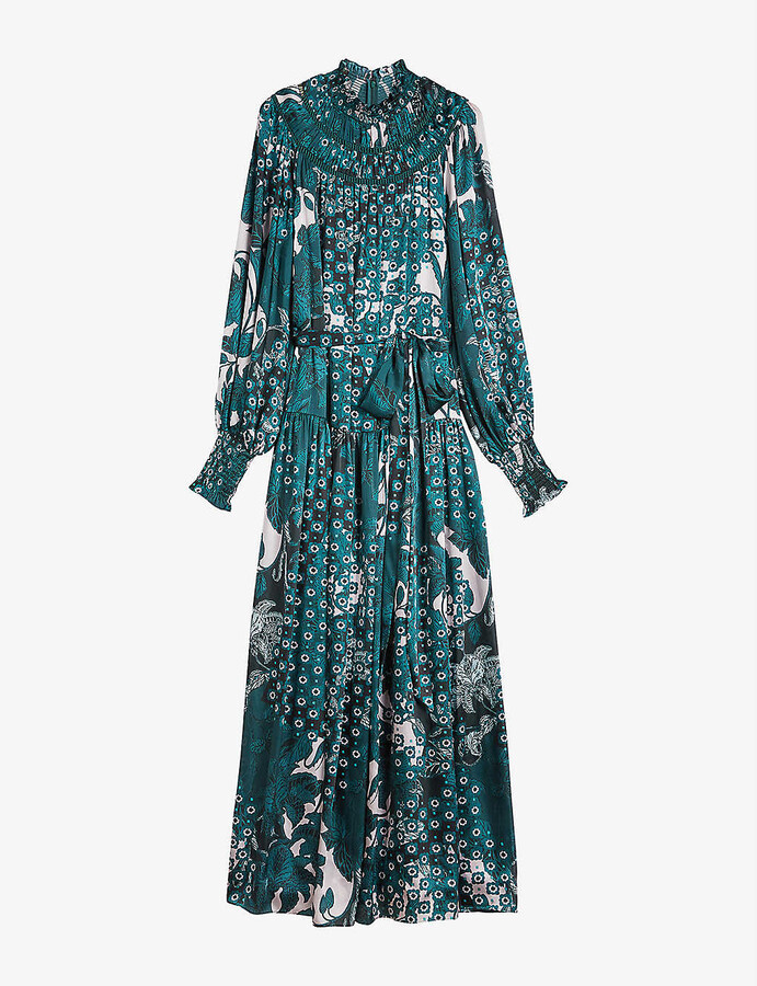 Ted Baker Anafia floral-print woven maxi dress - ShopStyle