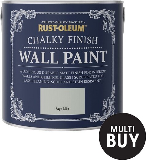 Rust-Oleum Chalky Wall Paint Blue Mist 2.5l - ShopStyle Artwork