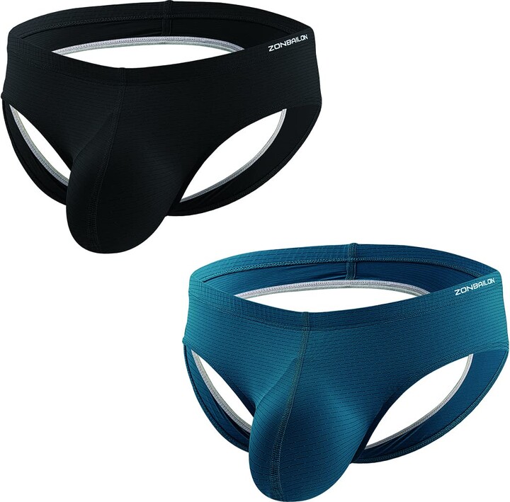 ZUOLAIYIN Mens Thongs Soft G Strings Sexy Pouch Underwear Bulge Black G ...