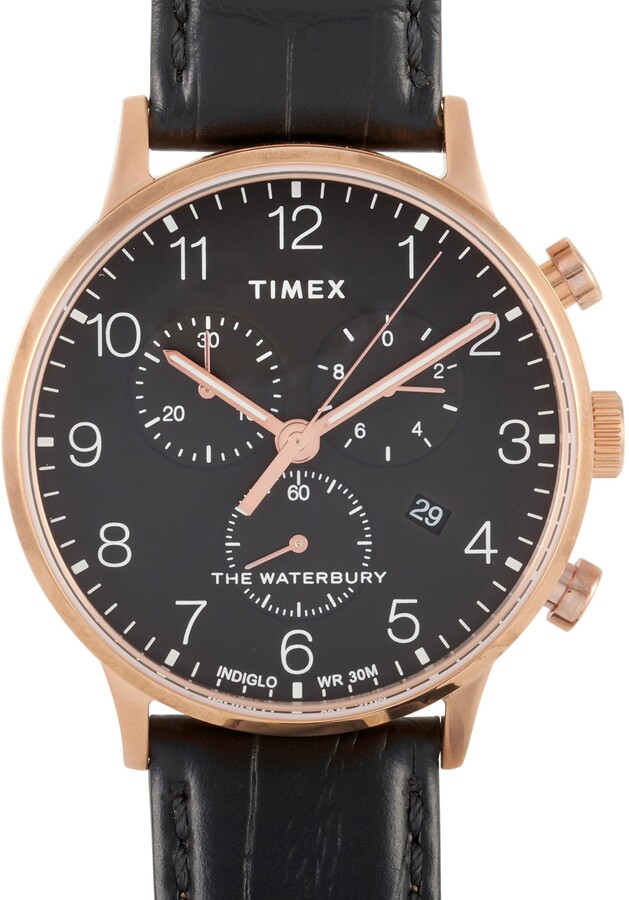 Timex Waterbury Classic Chronograph Rose-Gold Tone Watch TW2R72000 ...