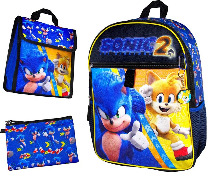 Seven Times Six Sonic the Hedgehog 2 Movie Sonic Tails 16" Backpack w ...