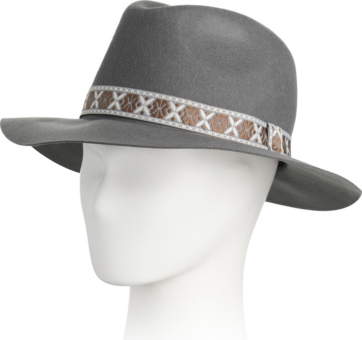 Cintelli & Galluzzo Made In Italy Wool Raw Cut Panama Band Felt Hat ...