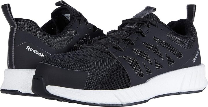 Reebok Work Fusion Flexweave Cage Composite Toe (Black/White) Men's ...