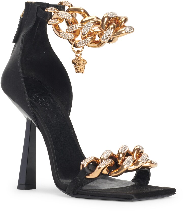 Versace Medusa Chain Square Toe Sandal - ShopStyle